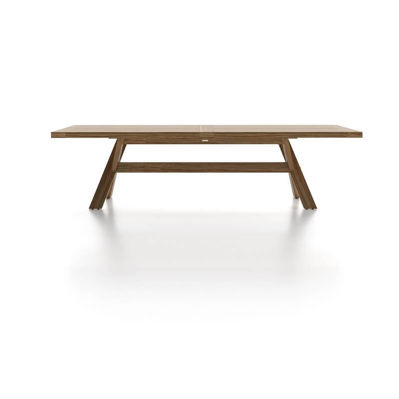 atmosphera typhoon 300 solid teak wood outdoor table | ikonitaly